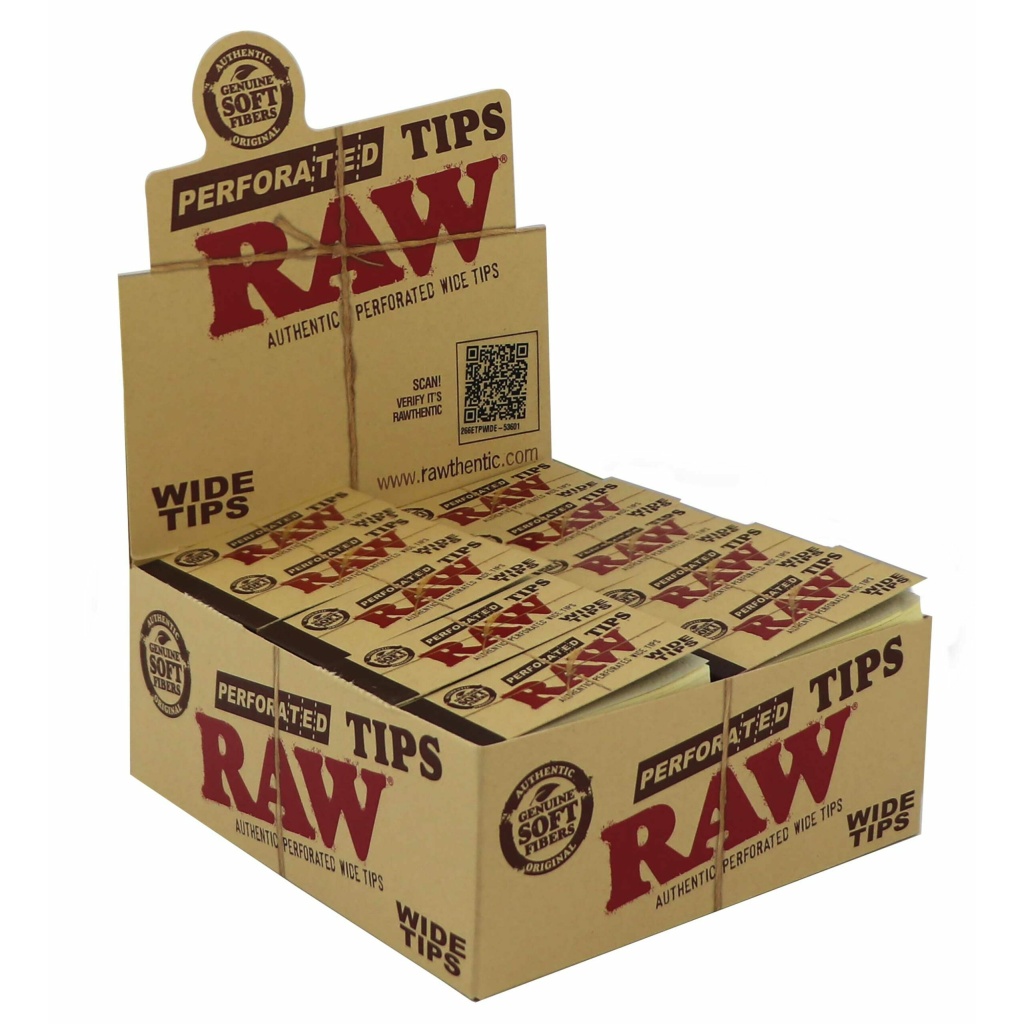 Kartong - RAW WIDE Tips Perforated | Shady.no Headshop Norge